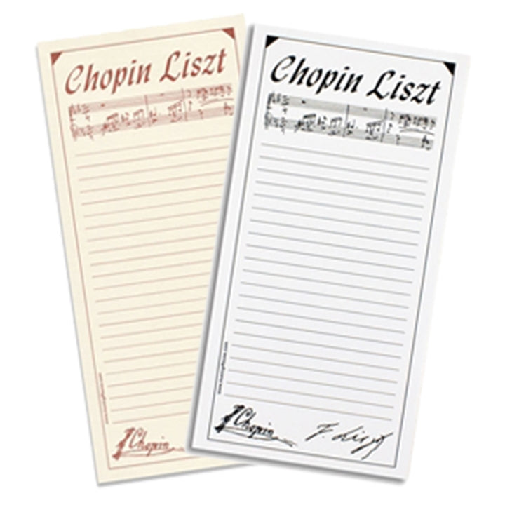 Chopin Liszts Notepad Set of 2 @theMusicStand.com – The Music Stand