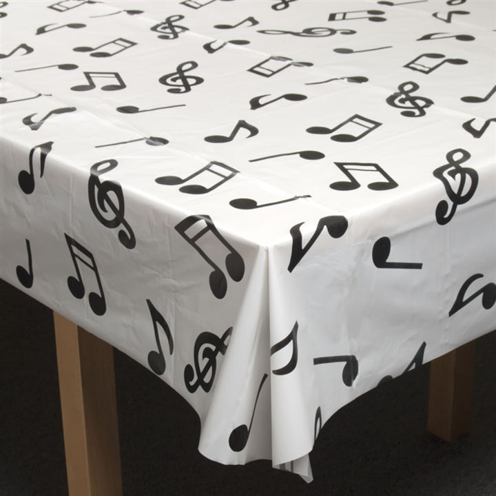 Music Notes Plastic Tablecloth @ The Music Stand