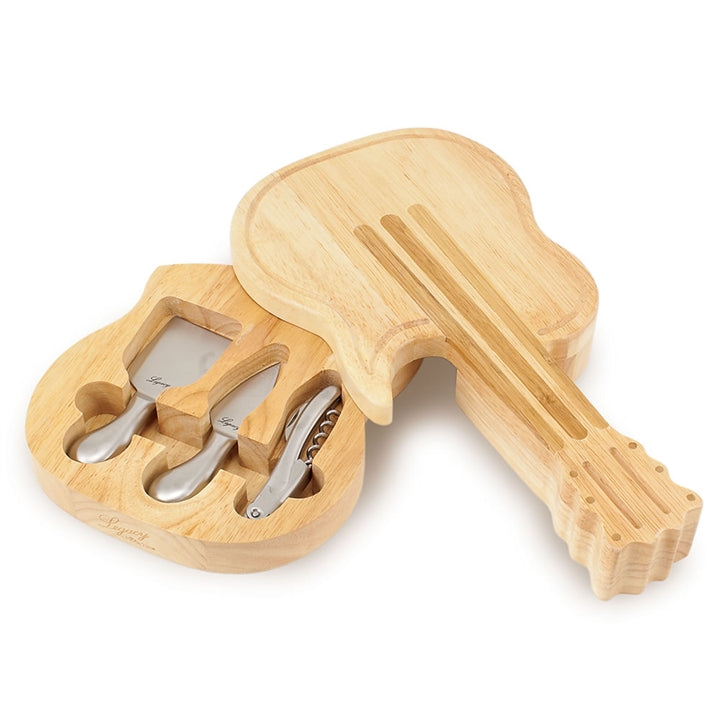 Guitar Cheese Board Serving Set @ The Music Stand
