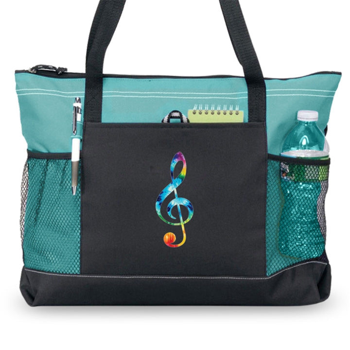 Tie Dye Music Expressions Colorful Carry All Totes @ The Music Stand