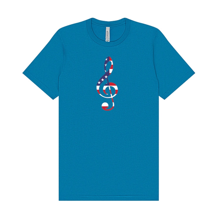 Patriotic Clef - Treble Clef T-Shirt @ TheMusicStand.com – The Music Stand