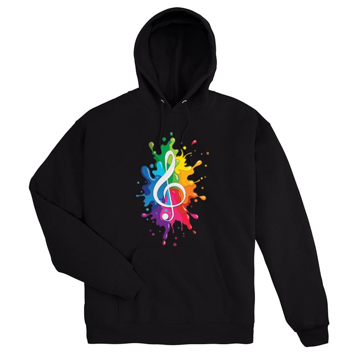 Treble Clef Splatter Hoodie @TheMusicStand.com – The Music Stand